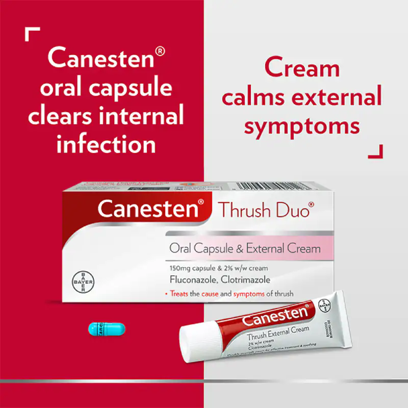 Canesten Thrush Duo Oral Capsule & External Cream - HEMLOCK PHARMACY