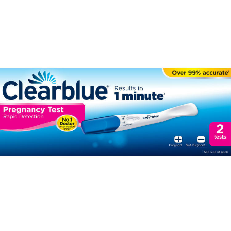 Clearblue Rapid Pregnancy Test Kit 2 Test Pack - HEMLOCK PHARMACY