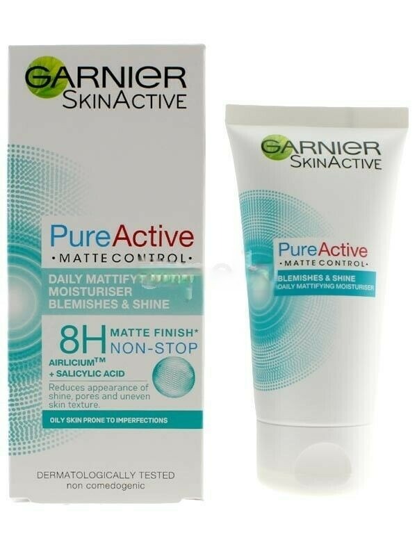 Garnier Pure Active Matte Control Daily Mattifying Moisturiser 8H 50ml ...