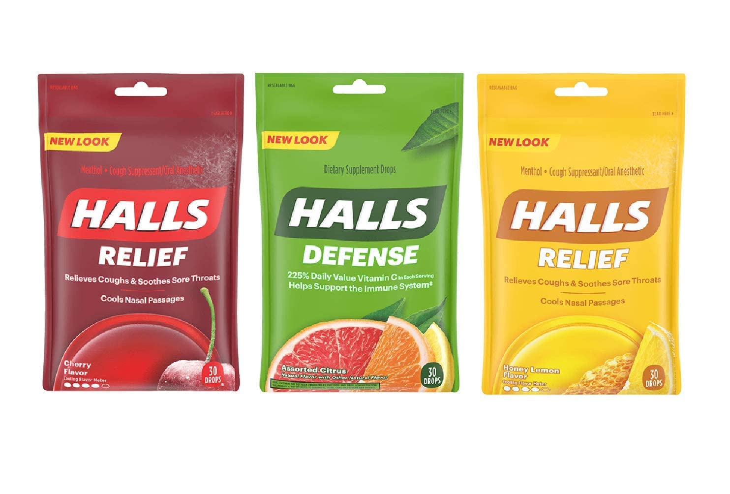 Halls Coughs & Sore Throat Drops 25's/30's - HEMLOCK PHARMACY