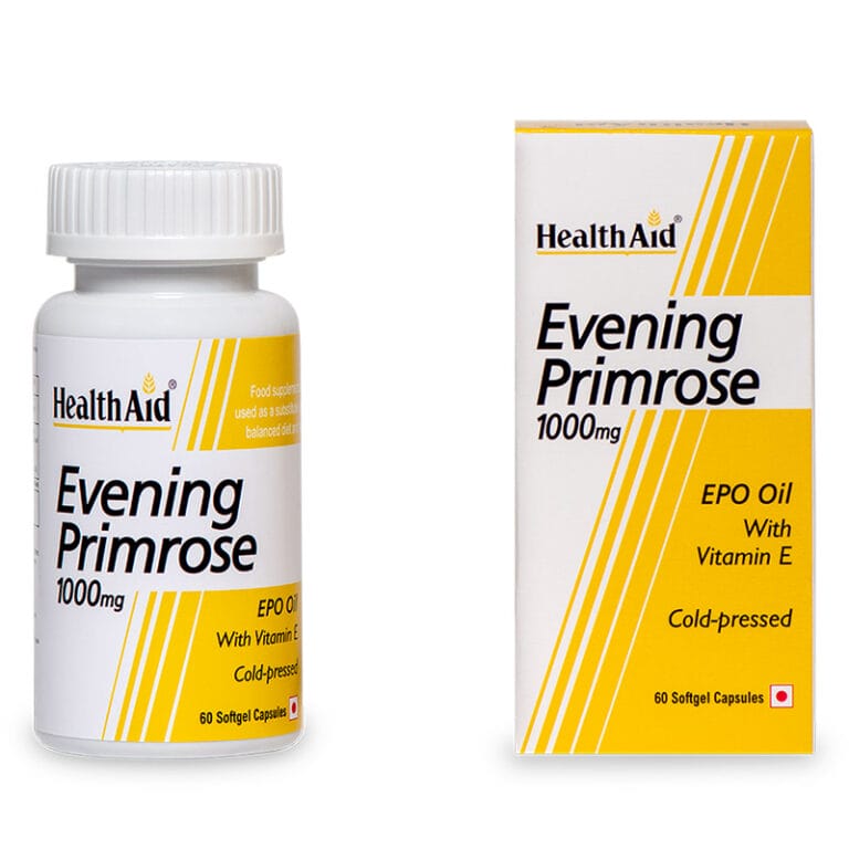 HealthAid Evening Primrose Oil 1000mg + Vitamin E Capsules 60's ...