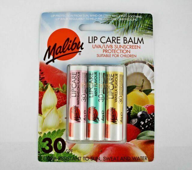 Malibu Sun Protection Lip Care Balm Blister Pack 3 * 4g - HEMLOCK