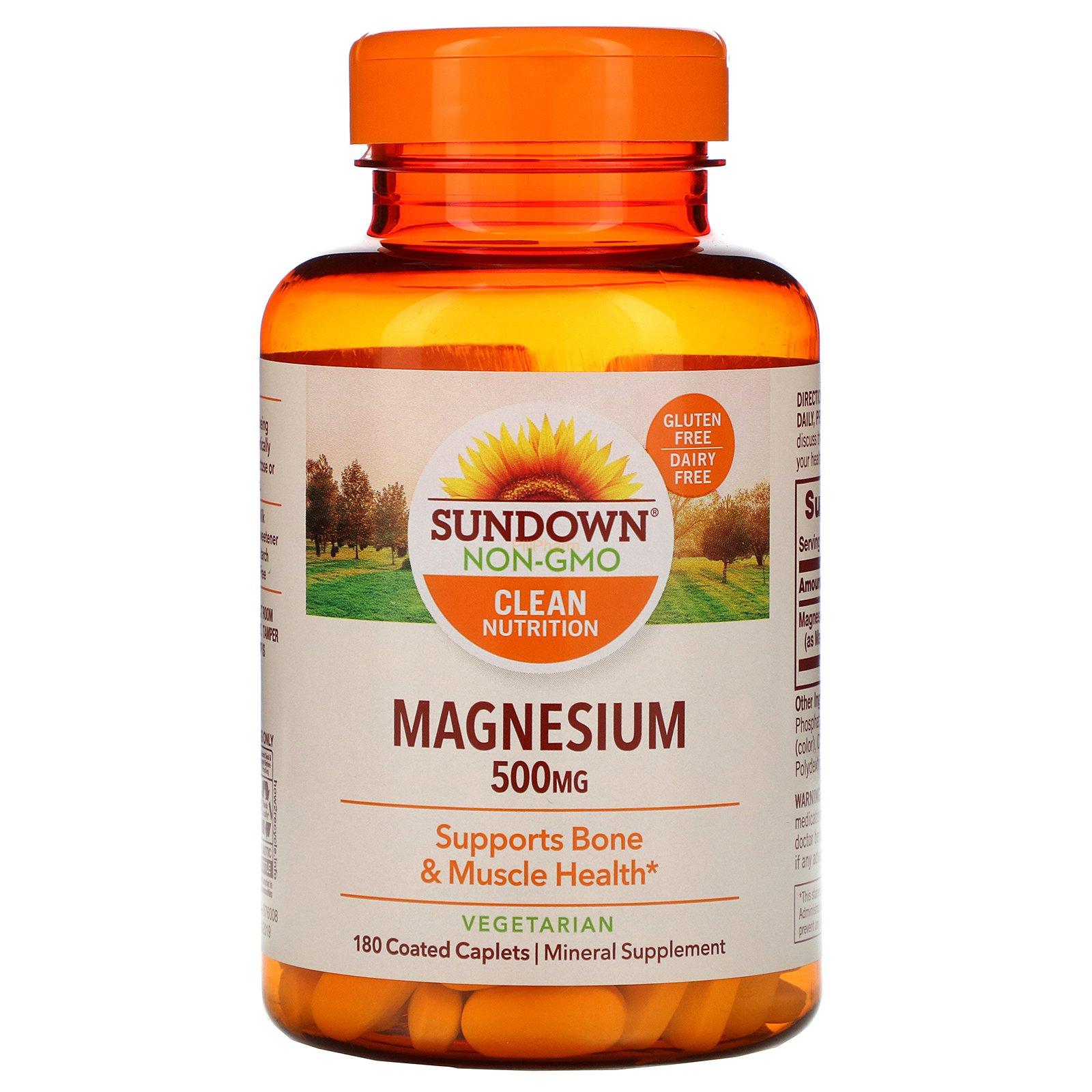 Sundown Naturals, Magnesium 500 mg Caplets - HEMLOCK PHARMACY