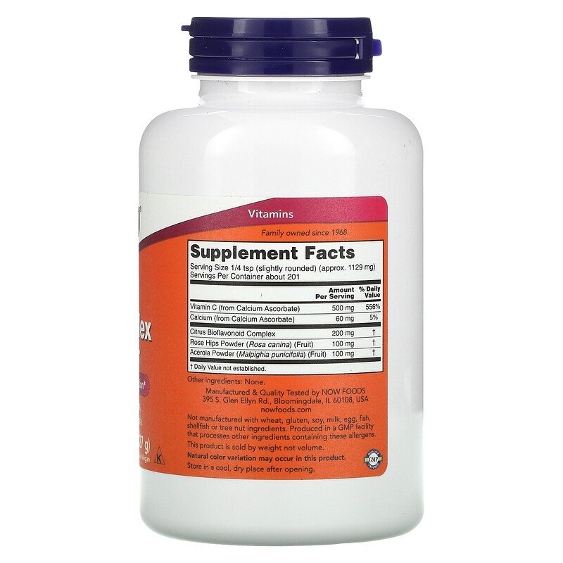 Now Vitamin C-Complex, Buffered Powder 227gm - HEMLOCK