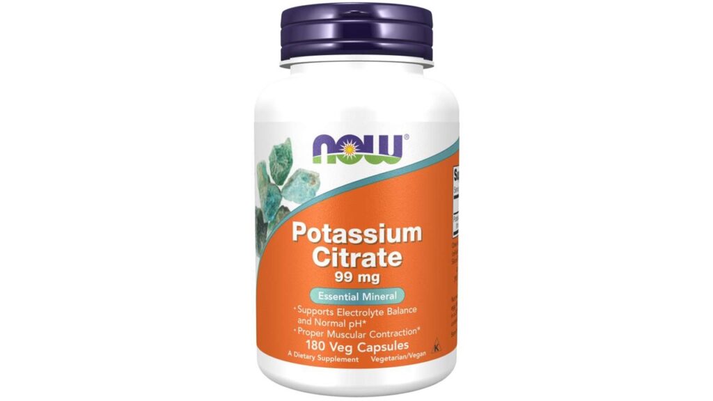 Now Potassium Citrate 99mg Veg Capsules 180's - HEMLOCK PHARMACY