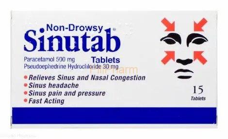 Sinutab Non-Drowsy 15 tablets - HEMLOCK PHARMACY