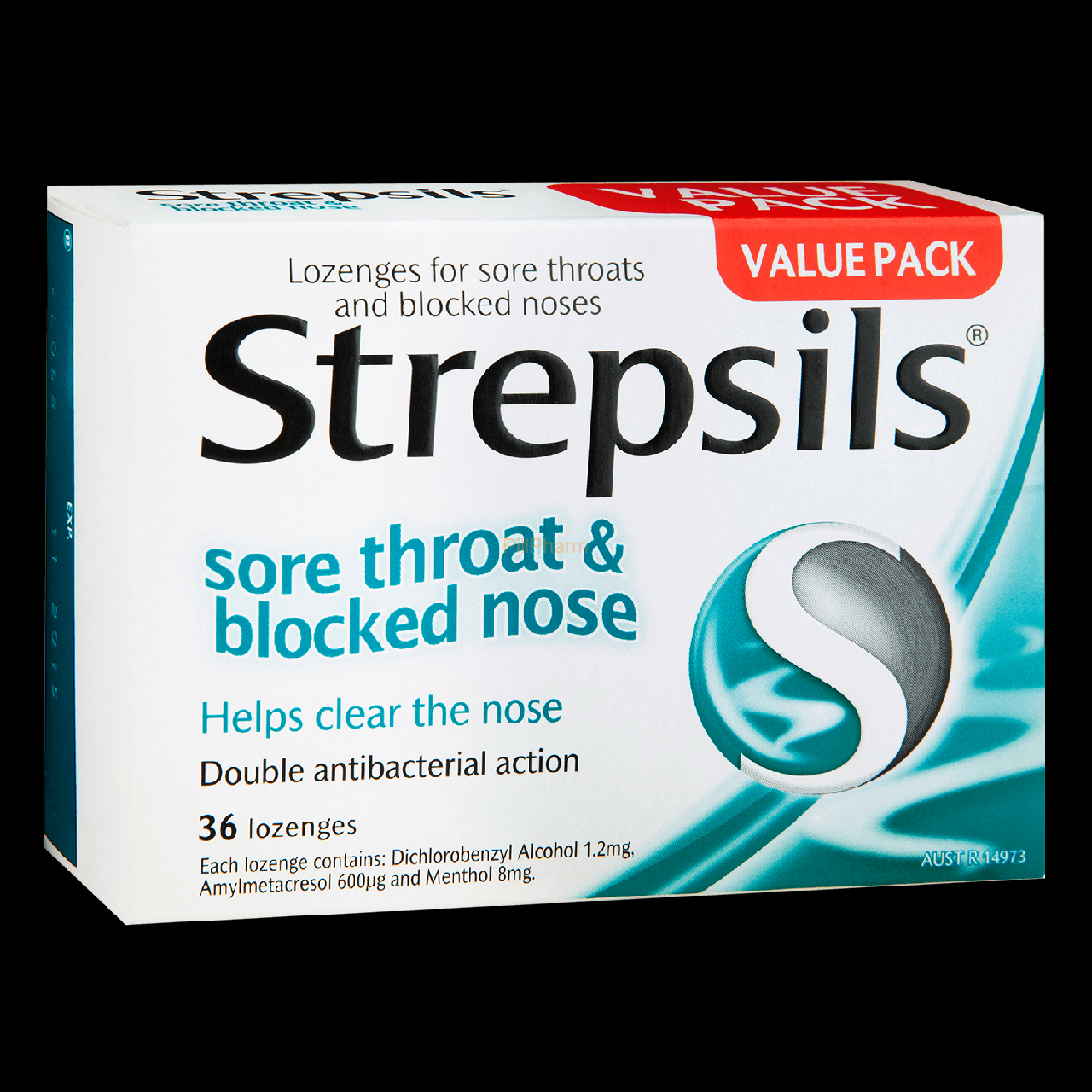 Strepsils Sore Throat and Blocked Nose Lozenges 36's - HEMLOCK