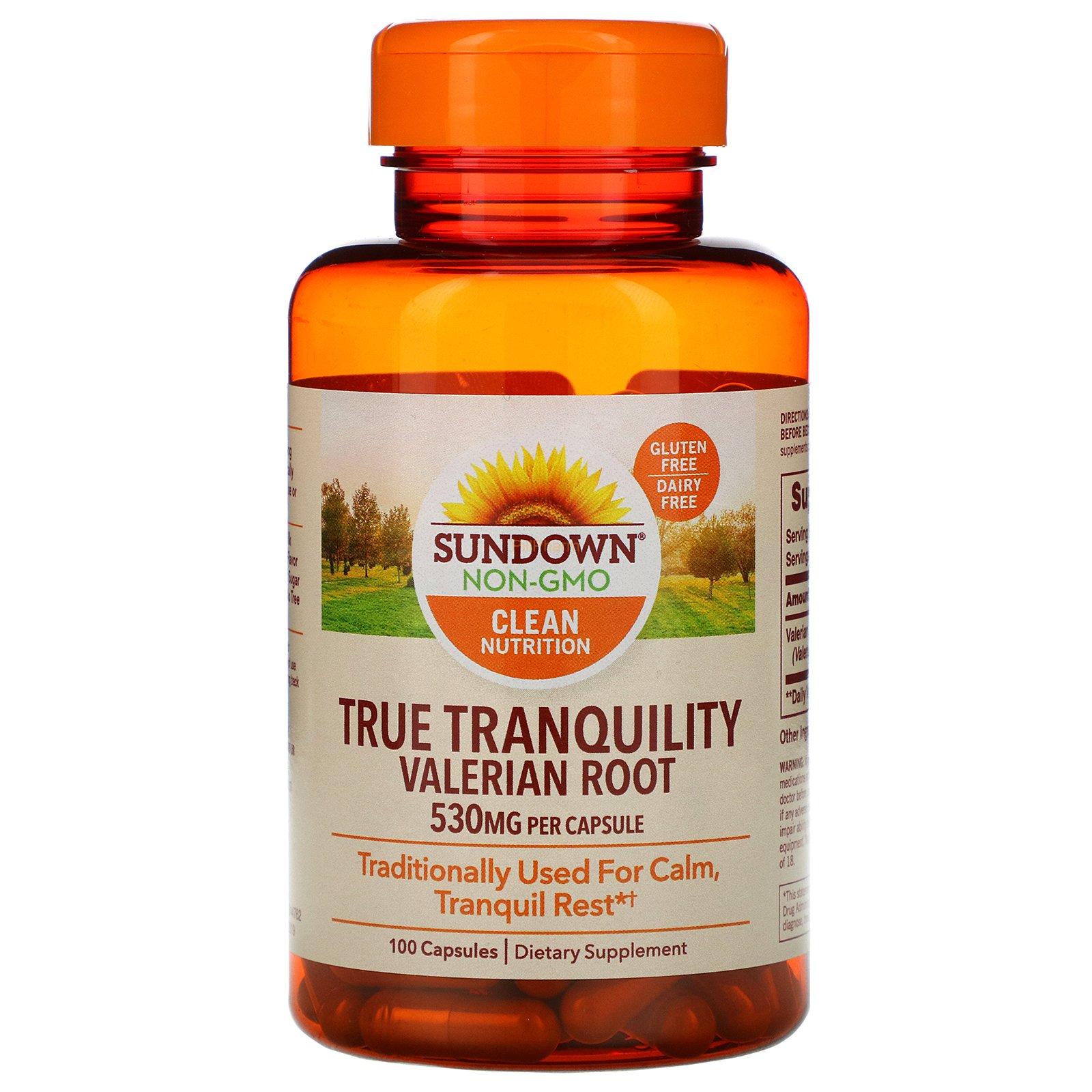 Sundown Naturals, True Tranquility Valerian Root 530 mg Capsules - HEMLOCK