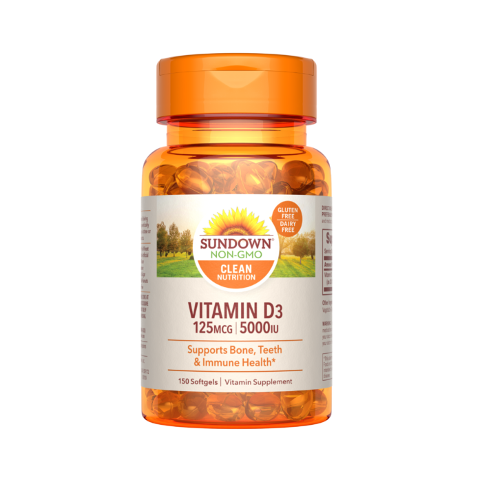 Sundown Naturals, Vitamin D3 5000 IU Softgels - HEMLOCK PHARMACY