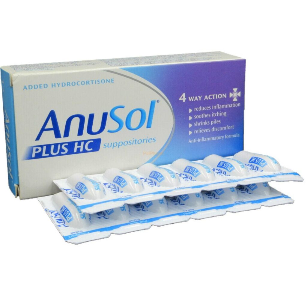 Anusol Haemorrhoids (Piles) Treatment Suppositories - HEMLOCK PHARMACY