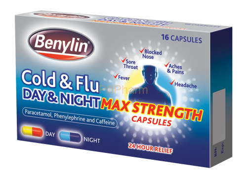 Benylin Cold & Flu Day & Night Max Strength Capsules - HEMLOCK PHARMACY