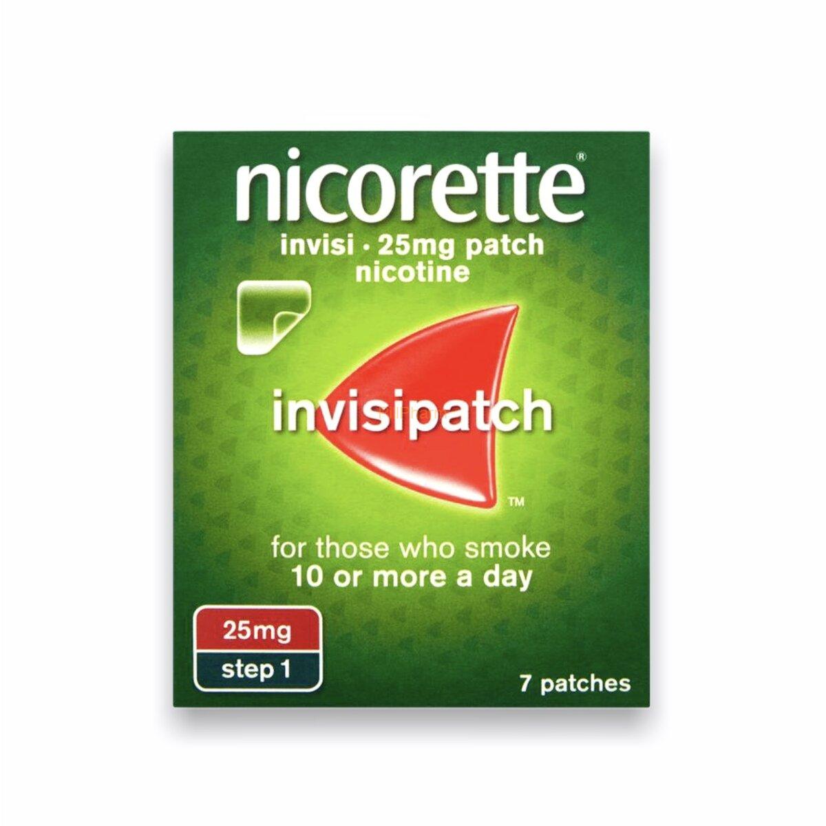 Nicorette High Strength Invisi Patch 25mg 7 per pack - HEMLOCK PHARMACY