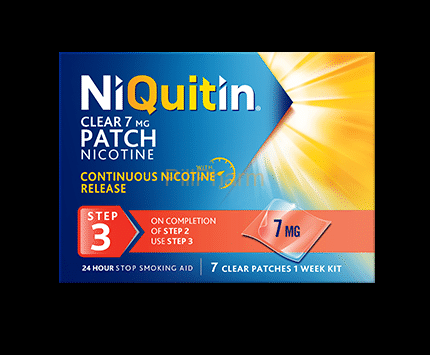 NiQuitin 7mg Step 3 Clear Patch 7's - HEMLOCK PHARMACY