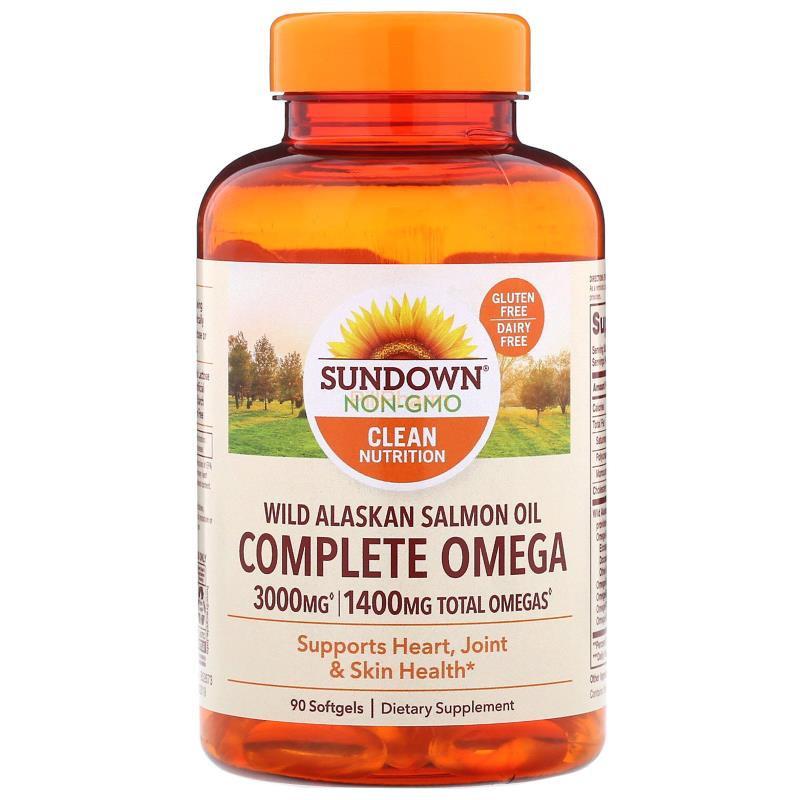 Sundown Naturals, Complete Omega Oil 1400 mg Softgels - HEMLOCK