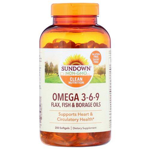 Sundown Naturals, Triple Omega 3-6-9 Softgels - HEMLOCK