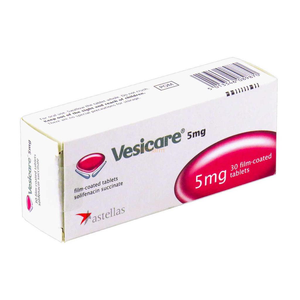 Vesicare 5mg film coated tablets 30's - HEMLOCK PHARMACY
