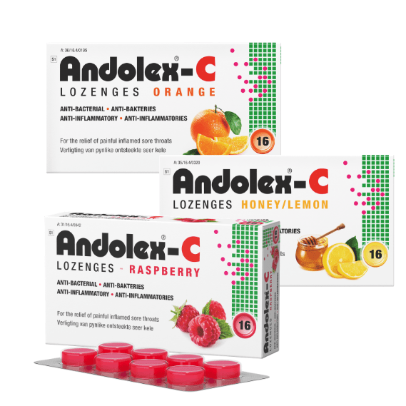 Andolex-C Lozenges for relief of a painful mouth and throat 20's ...
