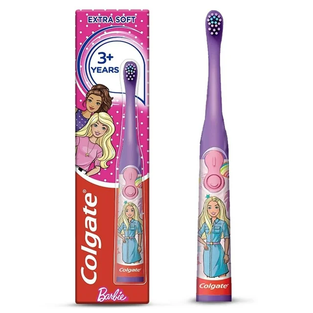 Colgate Barbie Toothbrush for kids, Battery Powered Electric Toothbrush ...