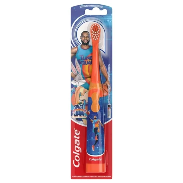 Colgate Kids Space Jam Battery Powered Toothbrush, Compact Head, for ...