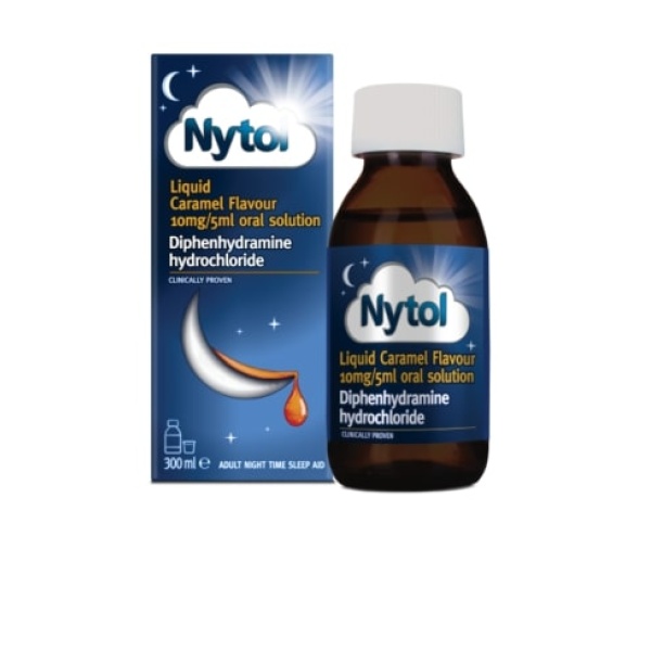 Nytol Liquid Caramel Flavour 10mg/5ml 300ml - HEMLOCK PHARMACY