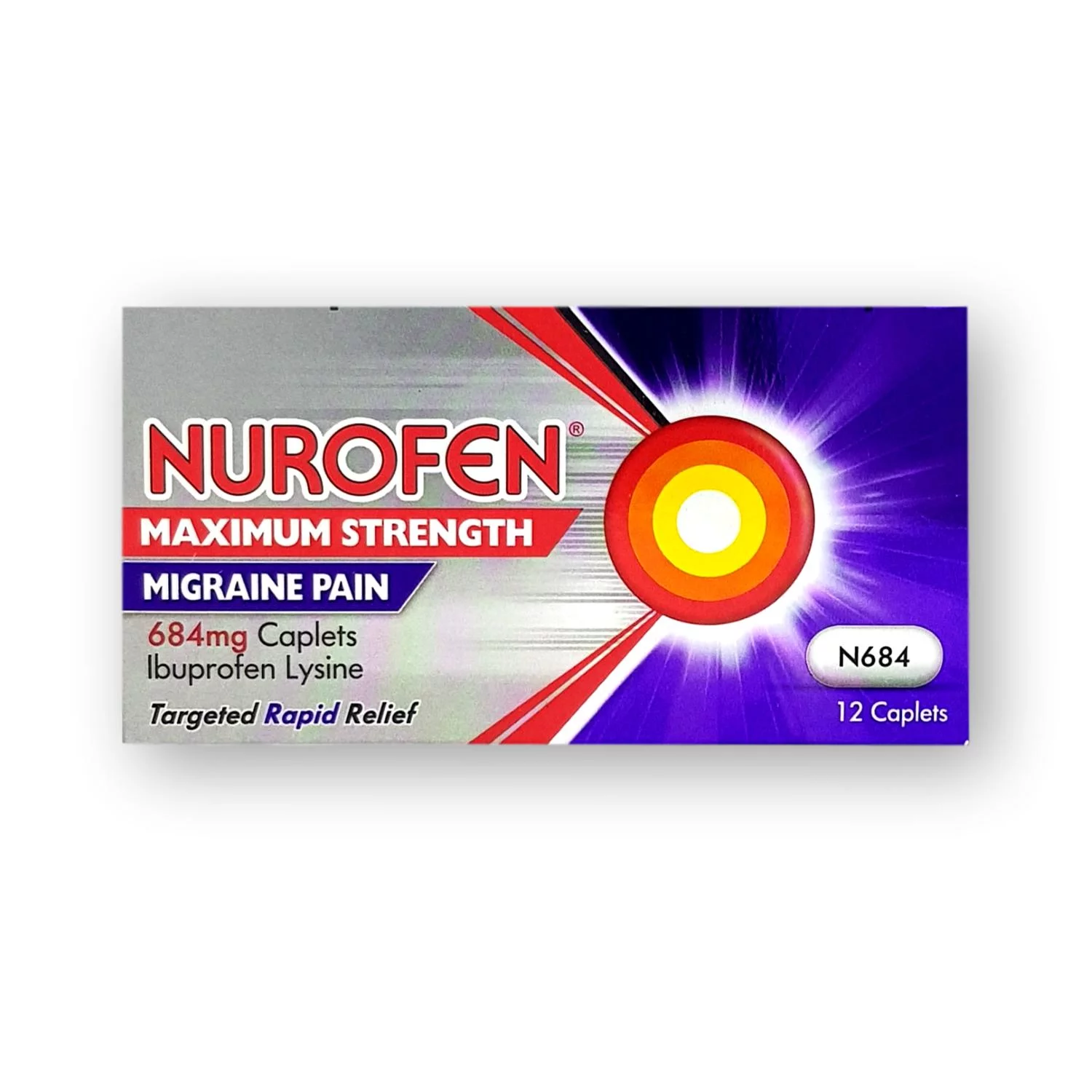Nurofen Migraine Pain Maximum Strength 684mg Caplets 12's - HEMLOCK ...