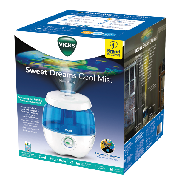 Vicks Sweet Dreams Cool Mist Humidifier With Image Projector - HEMLOCK