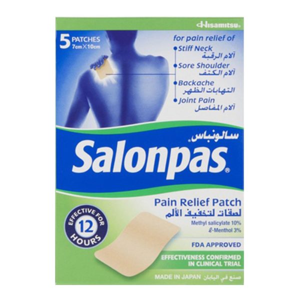 Salonpas Pain Relief Ultra Thin Patch 7cm x 10cm 5's - HEMLOCK PHARMACY