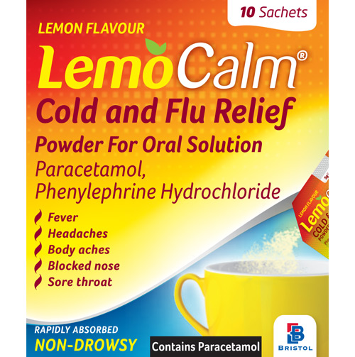 LemoCalm Cold and Flu Relief Powder for Oral Solution 10's - HEMLOCK ...