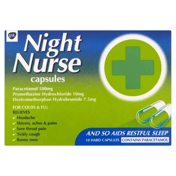 Night Nurse Capsules 10's - HEMLOCK PHARMACY