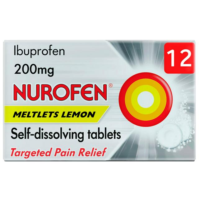 Nurofen Meltlets Lemon 200mg 12's - HEMLOCK PHARMACY