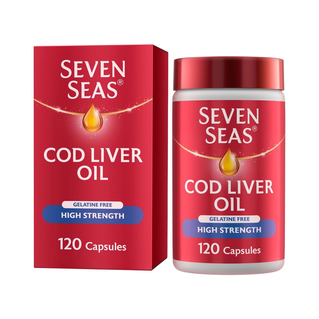 Seven Seas High Strength Cod Liver Oil Caps 120's - HEMLOCK PHARMACY