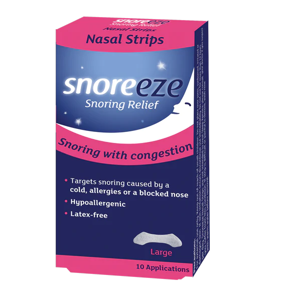 Snoreeze Snoring Relief Nasal Strips Large - 20 Applications - HEMLOCK ...