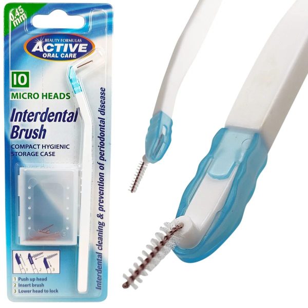 Beauty Formula - Interdental Brush 0.45mm + 10 Micro Heads + Storage ...