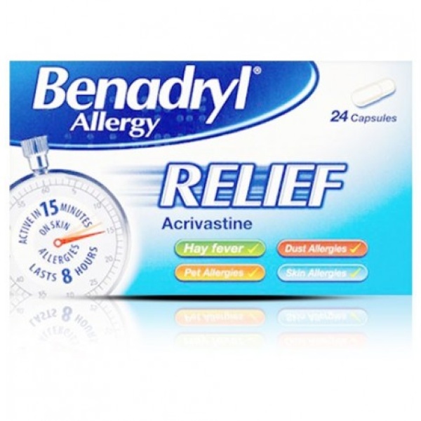 Benadryl Allergy Relief Capsules 24's - HEMLOCK PHARMACY