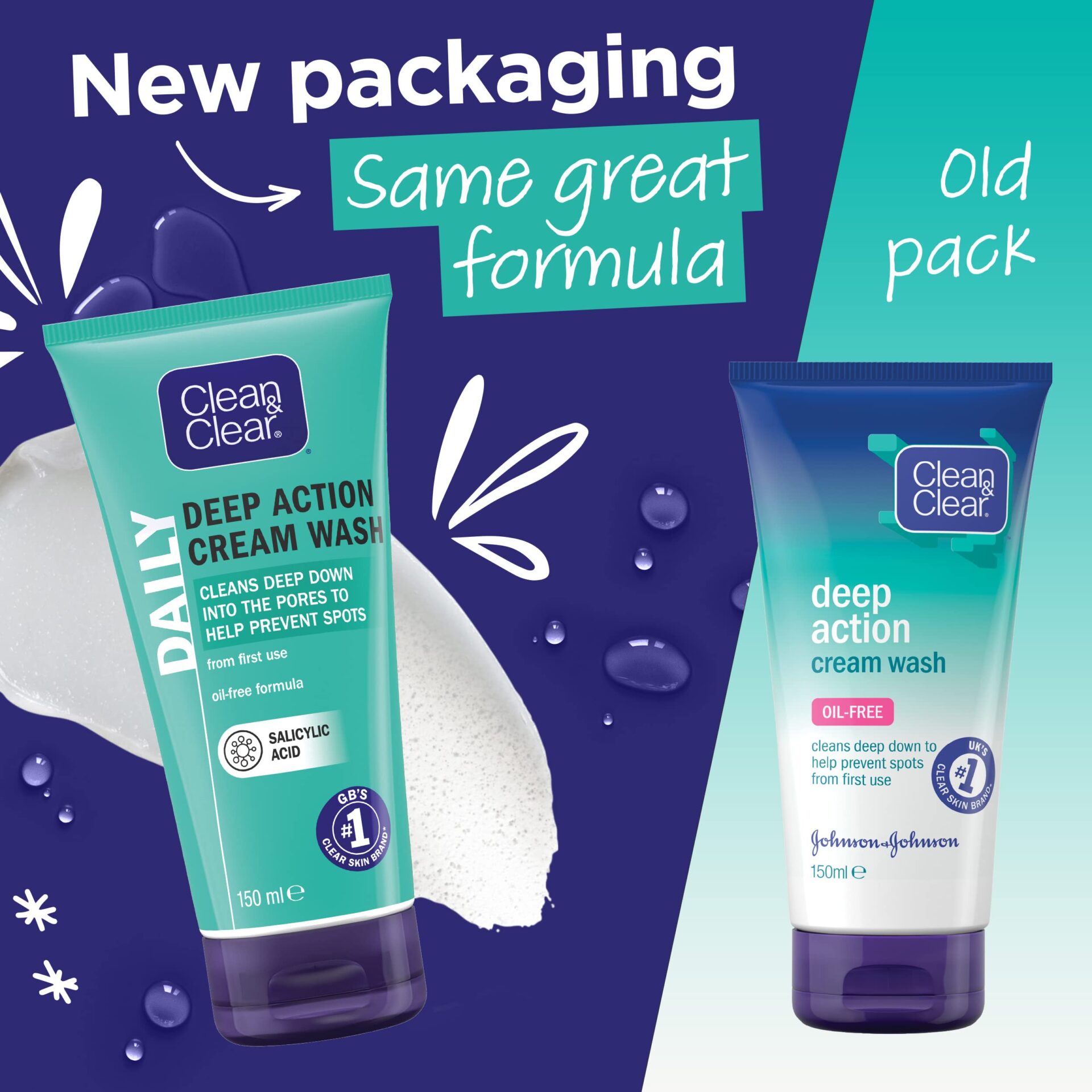 Clean & Clear Deep Action Cream Wash 150ml - HEMLOCK PHARMACY