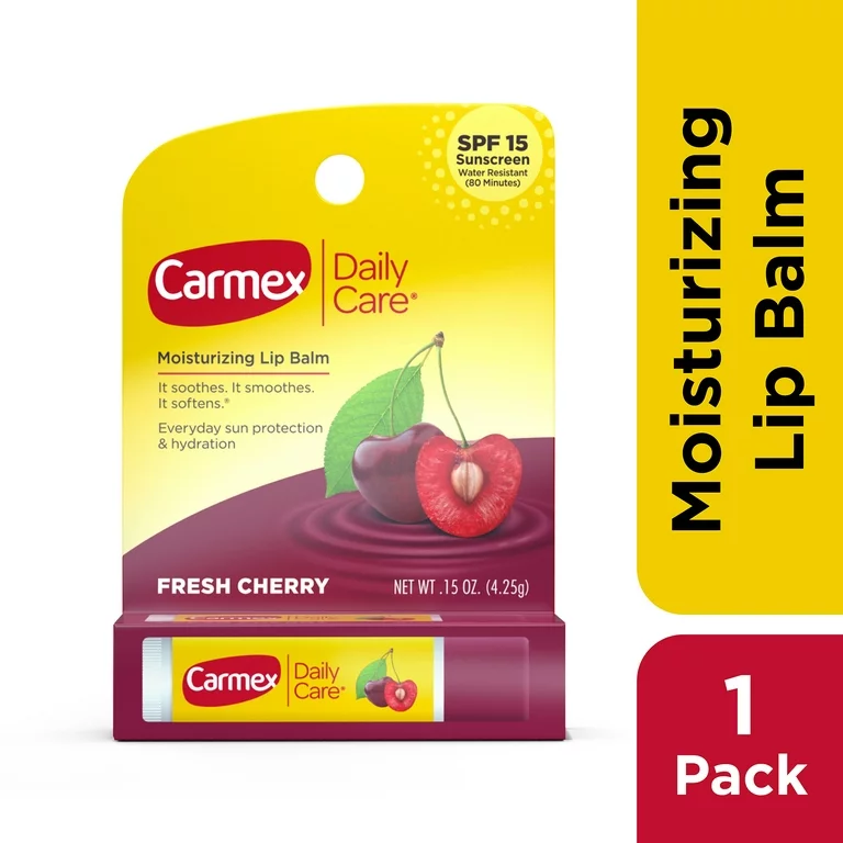 Carmex Lipbalm SPF15 (Box-Stick) 4.25gms (Fresh Cherry) - HEMLOCK PHARMACY