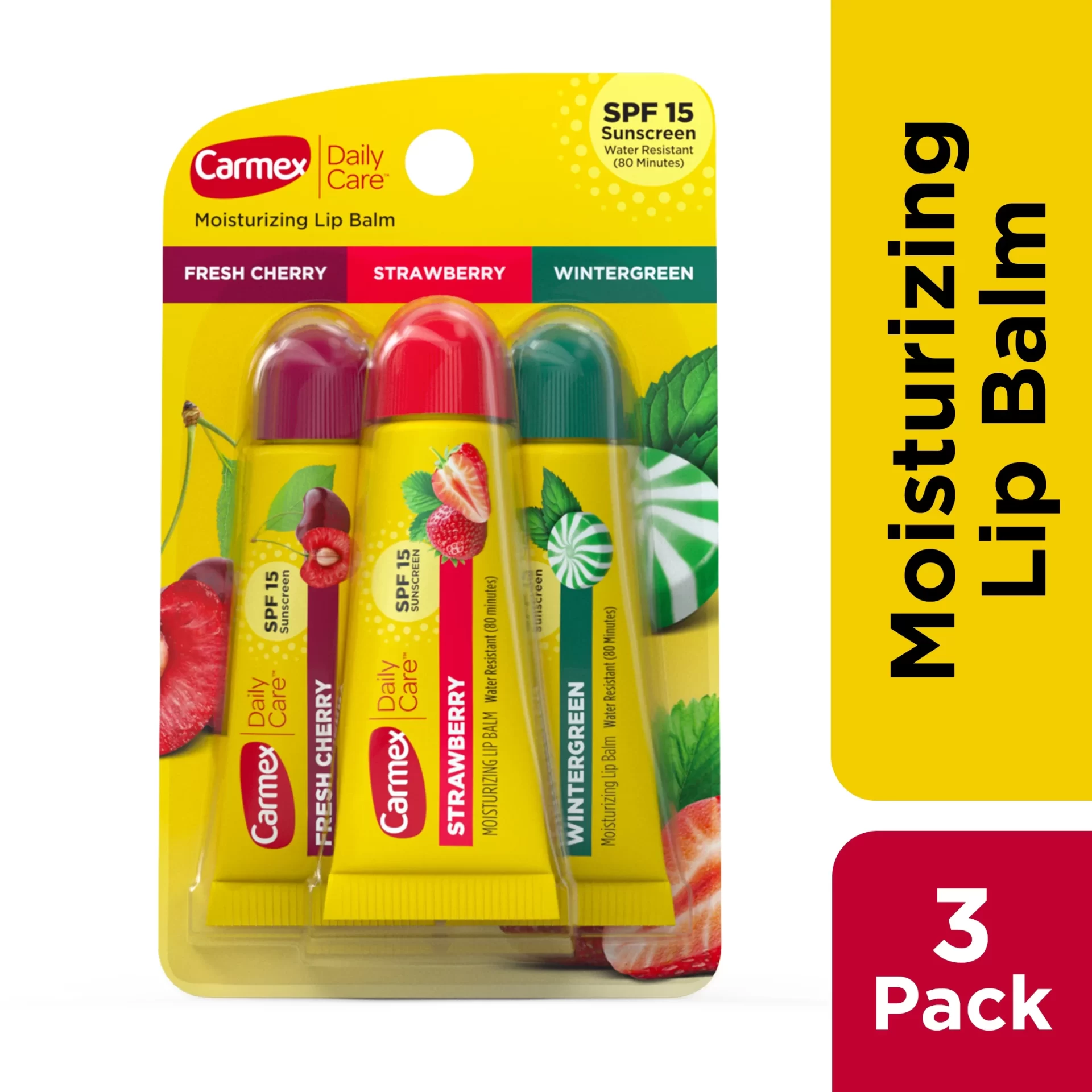 Carmex Moisturizing Lipbalm SPF15 MINIS 3 Tubes - HEMLOCK PHARMACY