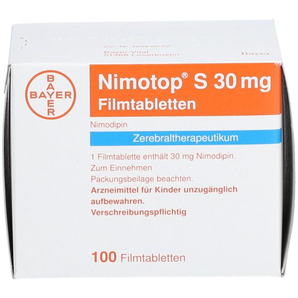Nimotop 30mg Tablets 100's - HEMLOCK PHARMACY