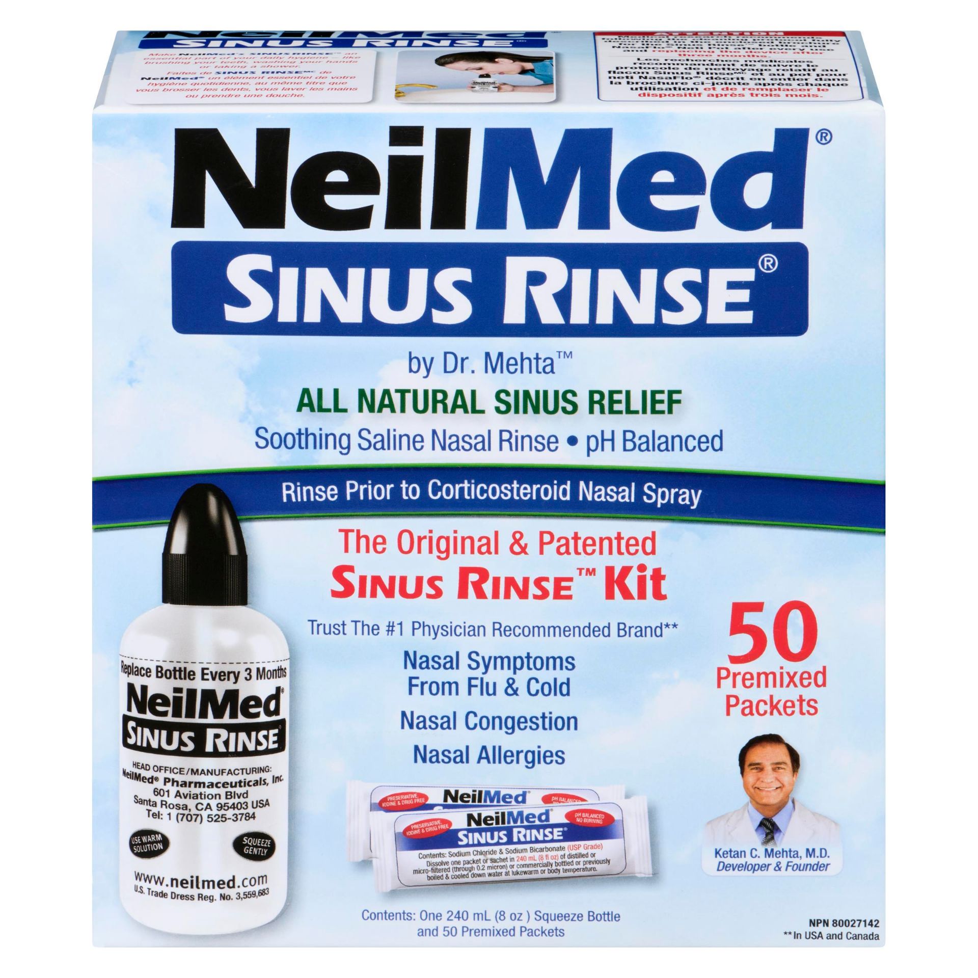 Neilmed Sinus Rinse All Natural Premixed Sachets 50's - HEMLOCK PHARMACY