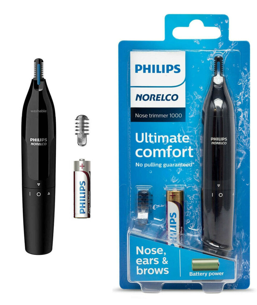Philips Norelco Series 1000 Nose, Ear, and Eyebrow Trimmer - HEMLOCK ...