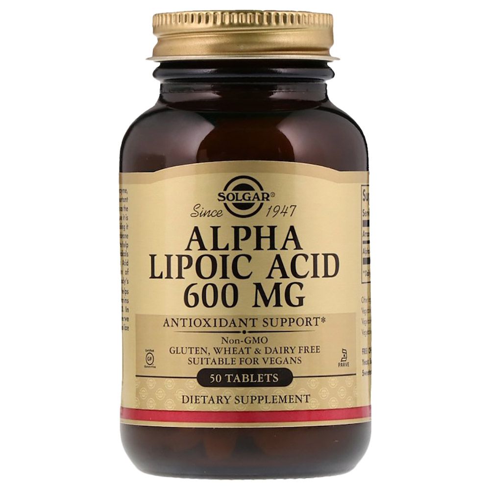 Solgar Alpha Lipoic Acid 600mg Tablets 50's - HEMLOCK PHARMACY