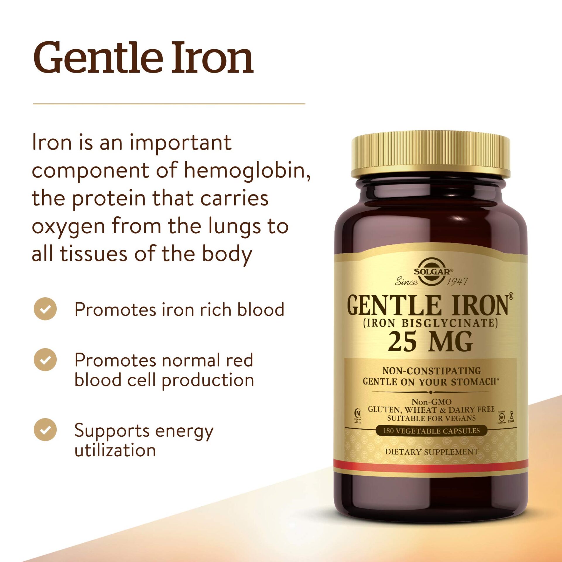 Solgar Gentle Iron Capsules 90's - HEMLOCK PHARMACY