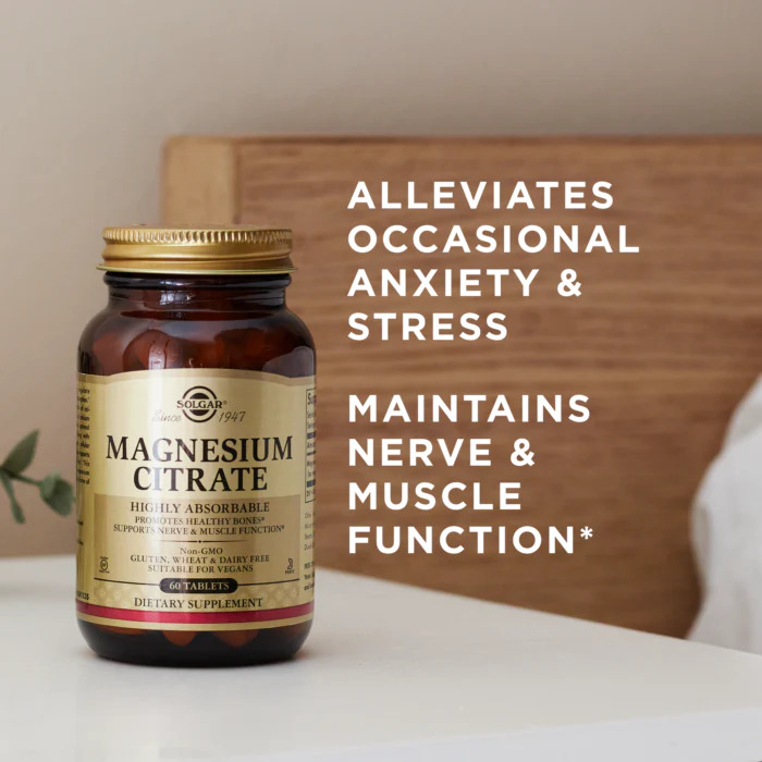 Solgar Magnesium Citrate Tablets 60's - HEMLOCK PHARMACY