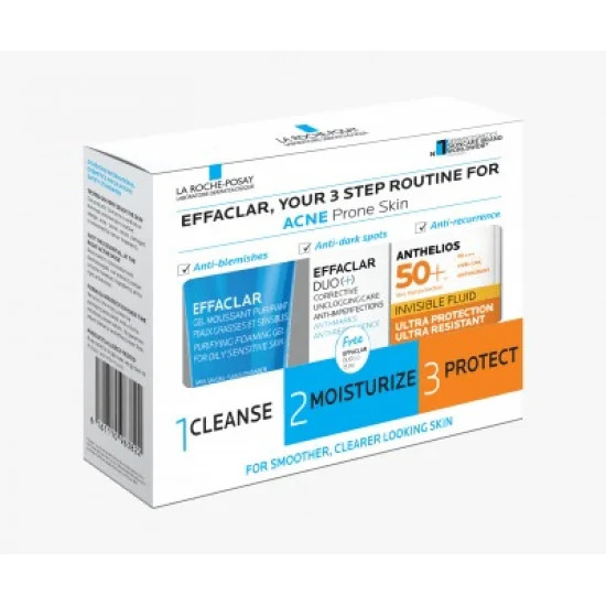 La Roche- Posay Effaclar Acnes Routine Kit 3 in 1 - HEMLOCK PHARMACY