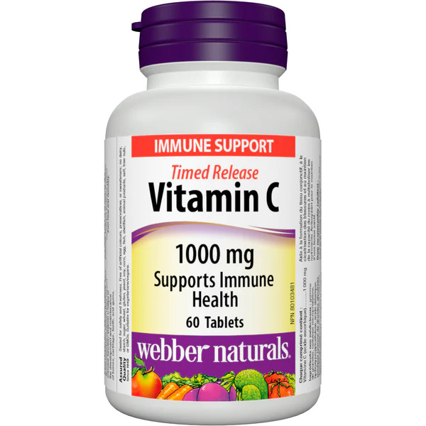 Webber Naturals Vitamin C 1000mg Time Release Tablets 60's - HEMLOCK ...