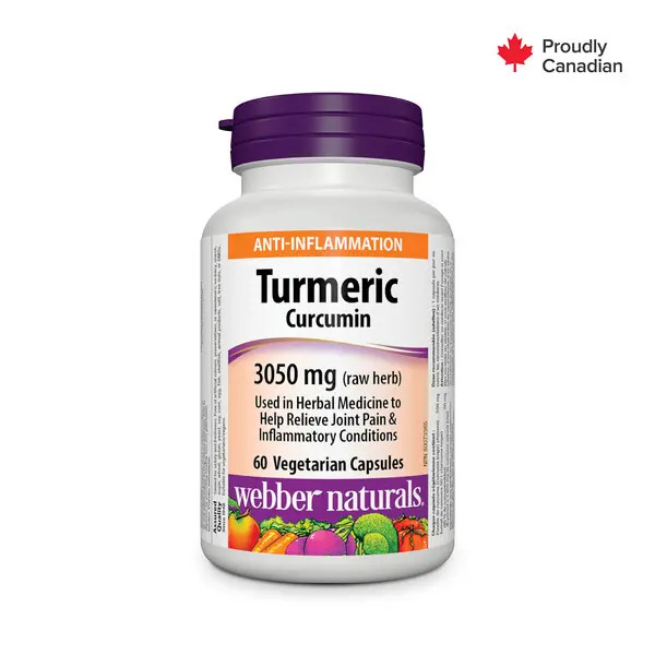 Webber Naturals Turmeric Curcumin 3050mg Veg Capsules 60's - HEMLOCK ...