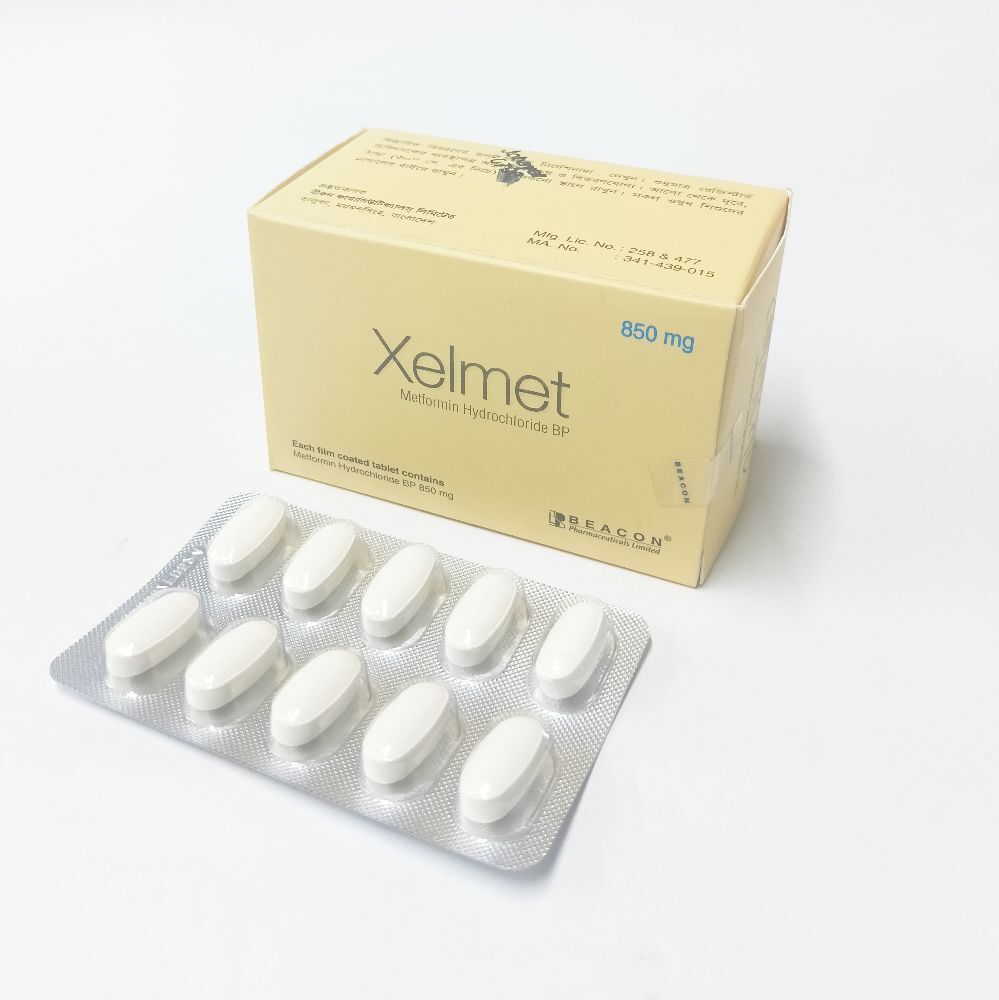 XELMET (METFORMIN) 850MG TABLETS 60'S - HEMLOCK PHARMACY