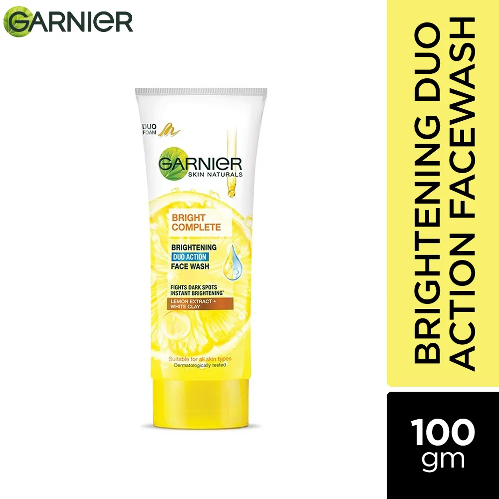 Garnier Bright Complete DUO-ACTION Face Wash 100g - HEMLOCK PHARMACY