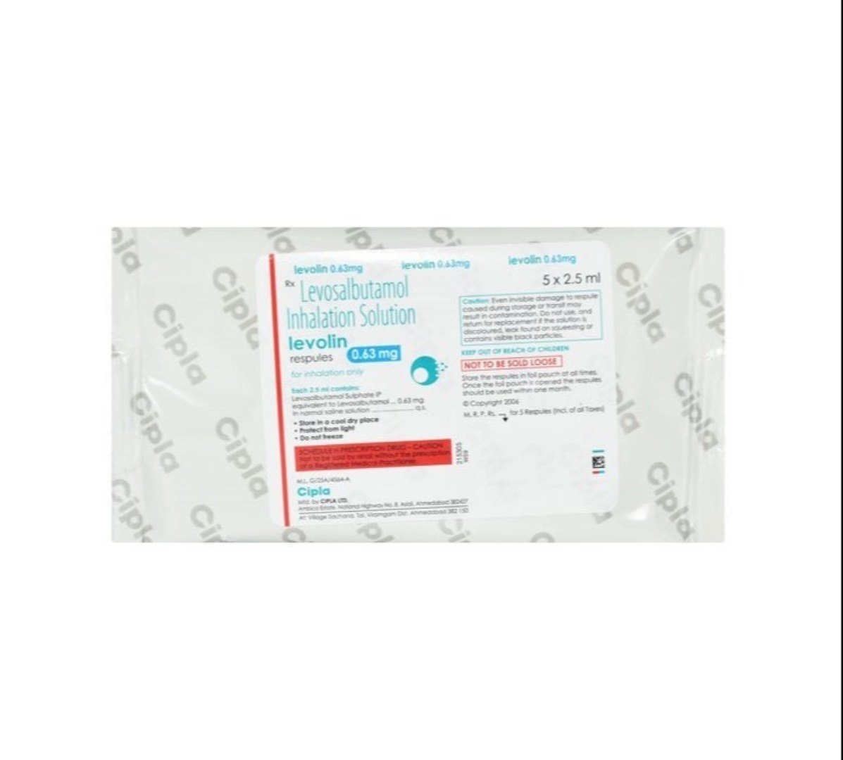 Levolin (levosalbutamol) Respules 40's - HEMLOCK PHARMACY