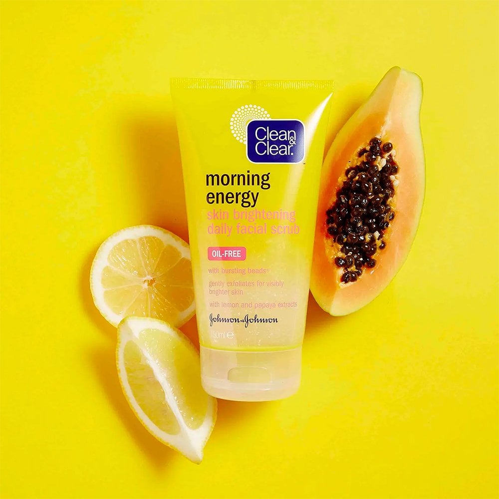 Clean & Clear Morning Energy Skin Brightening Daily Facial Scrub 150ml ...